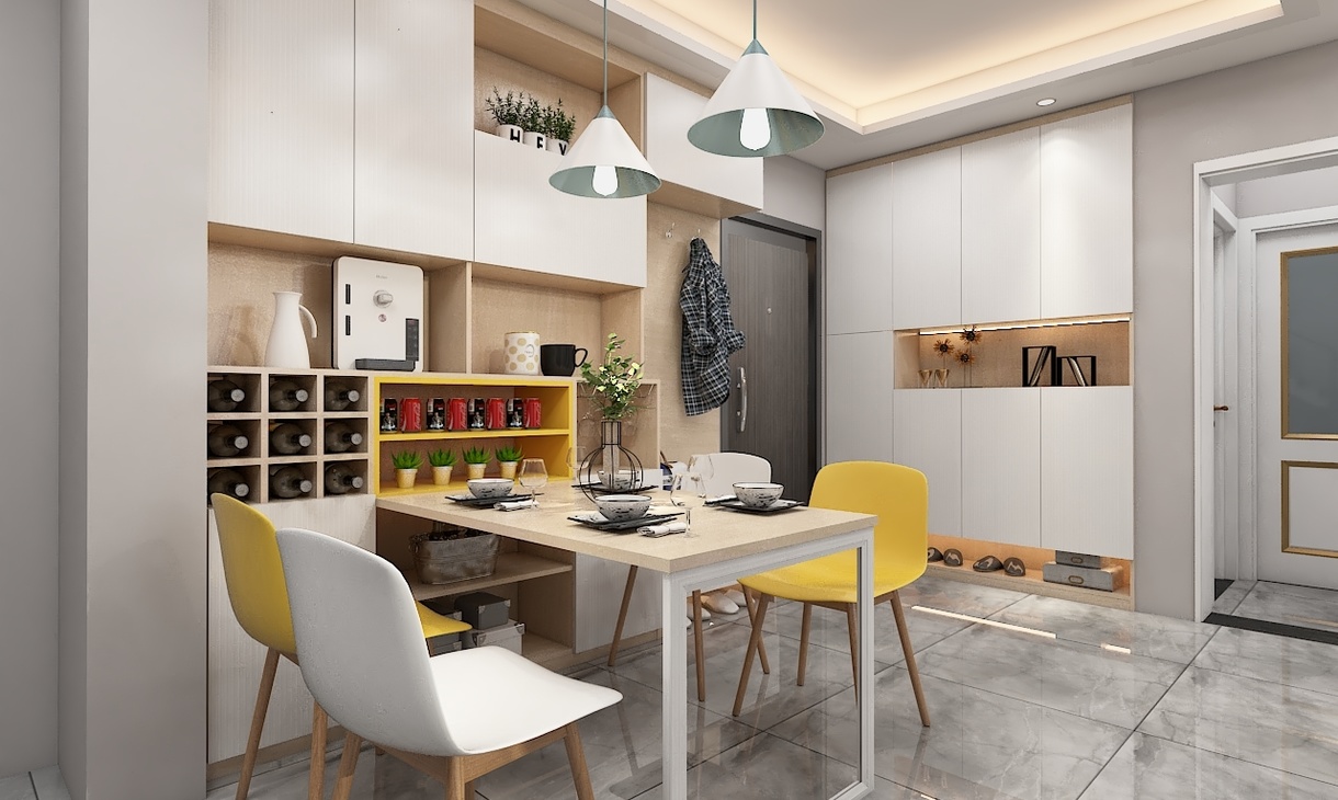 北欧二居室|两居室现代装修设计方案效果